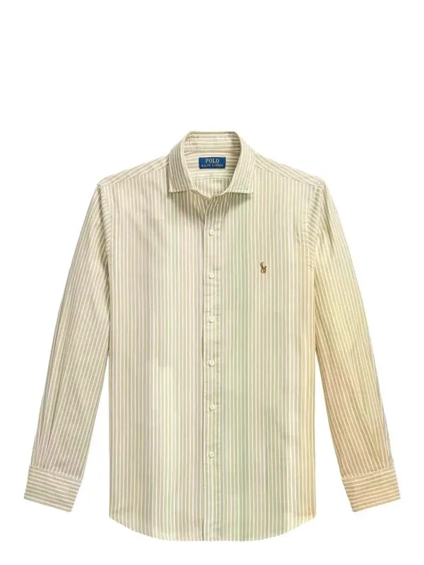 Polo Ralph Lauren Striped Embroidered-logo Shirt - Neutrals