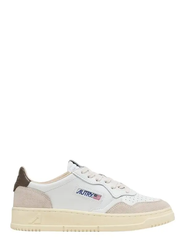 AUTRY Medalist Leather Low Sneakers - White/teak