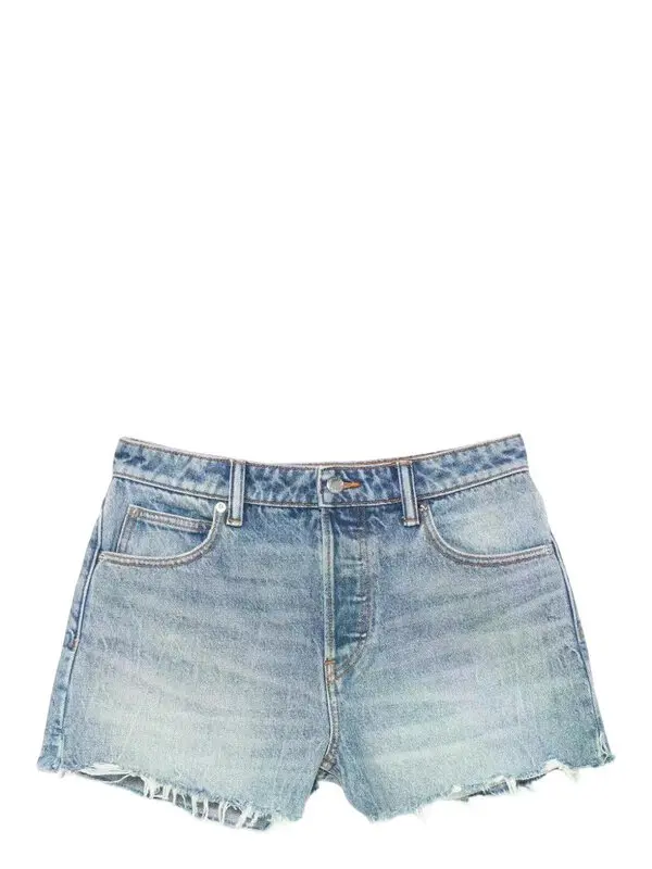 Alexander Wang Distressed-effect Denim Shorts - Blue