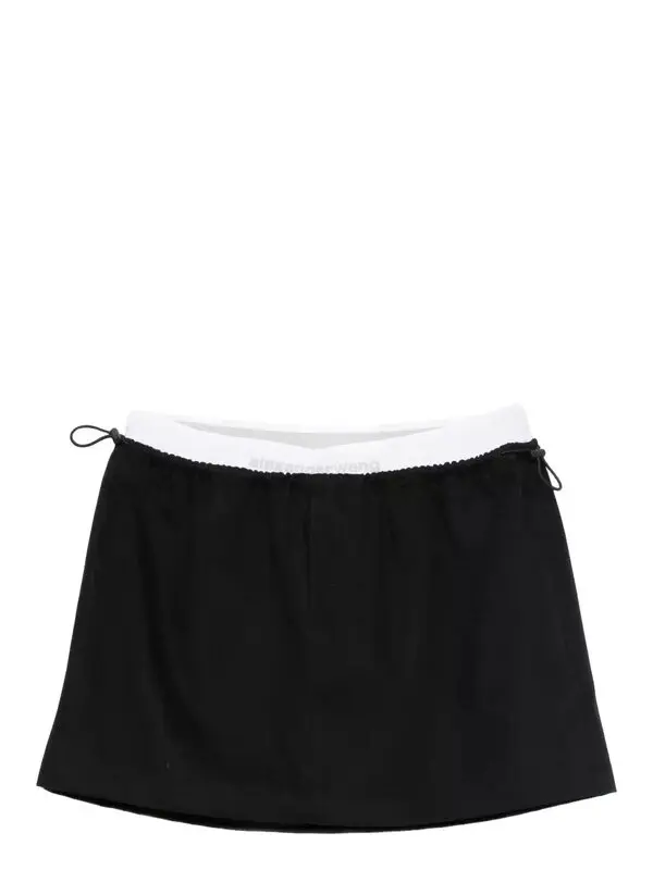 Alexander Wang Elastic-logo Mini Skirt - Black