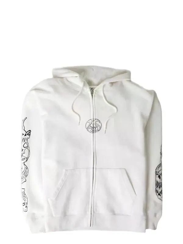 YARDSALE Printed Zip-up Hoodie - Neutrals