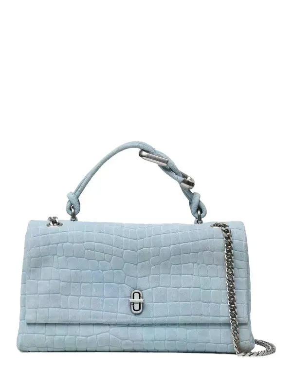 Marc Jacobs The Suede Croc Dual-chain Shoulder Bag - Blue