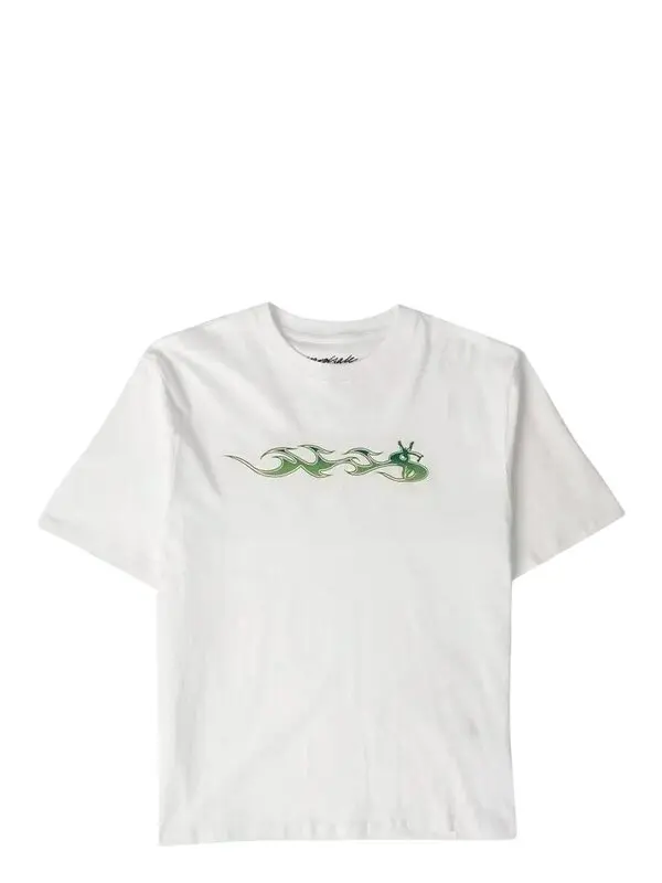 YARDSALE Flame Graphic T-shirt - White