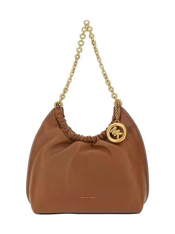 Michael Kors Chain Logo Shoulder Bag - Brown