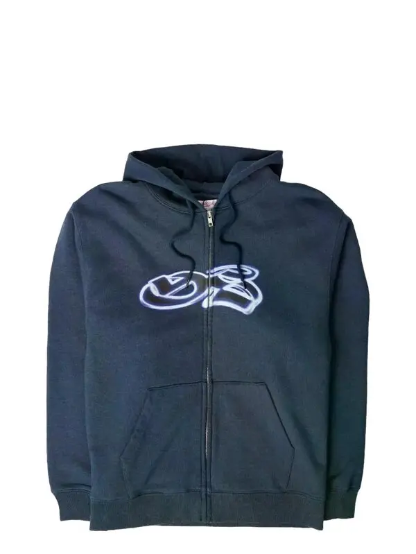 YARDSALE Spray Zip-up Hoodie - Blue
