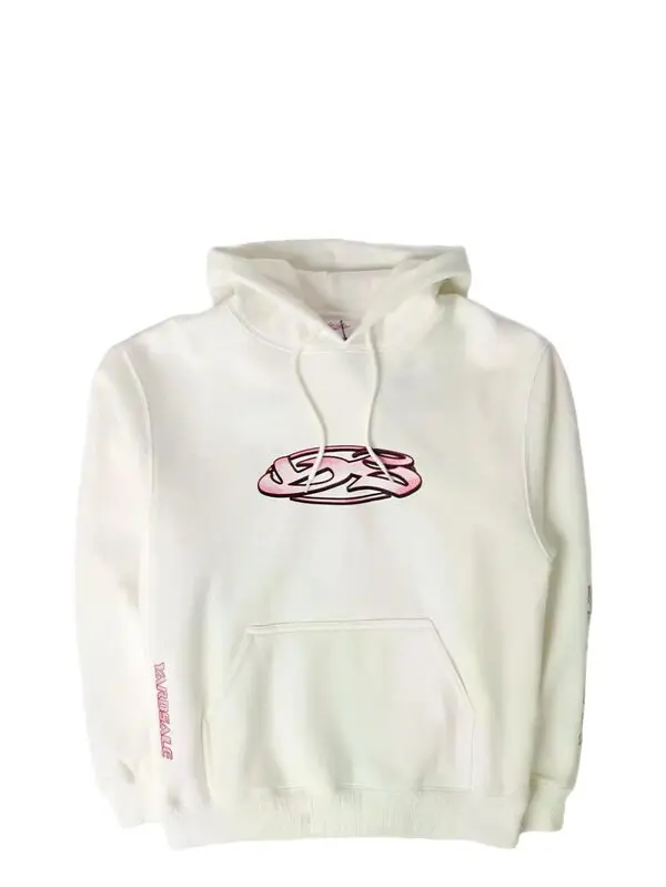 YARDSALE Textured-logo Hoodie - White