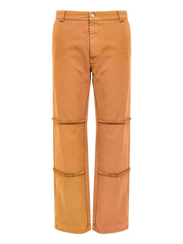 MAISON MARGIELA Single-stitch Logo Straight Trousers - Orange