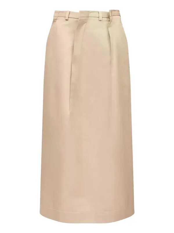 MAISON MARGIELA Pleat-detailing Midi Skirt - Neutrals