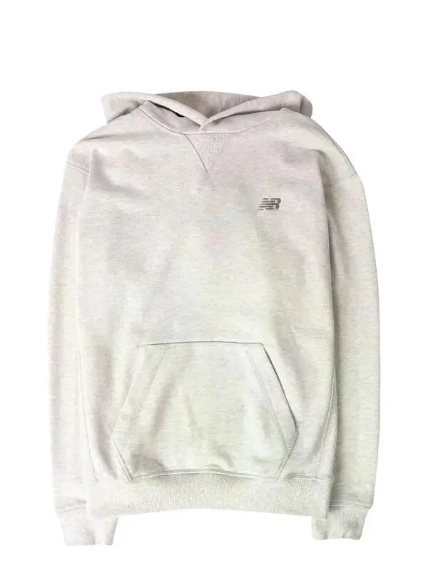 NEW BALANCE Logo-embroidered Hoodie - Neutrals