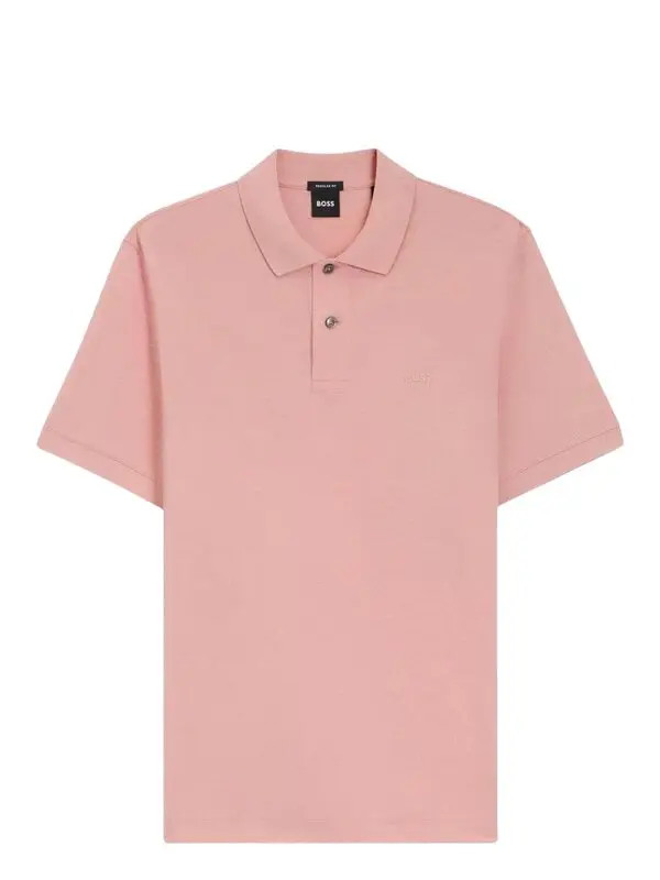 BOSS Button-placket Polo Shirt - Pink