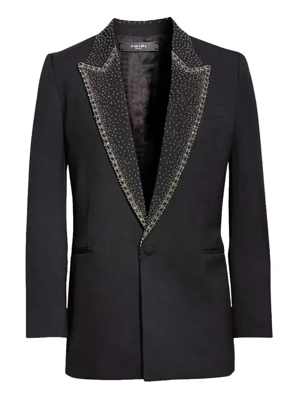 Amiri Embellished Tuxedo Blazer - Black