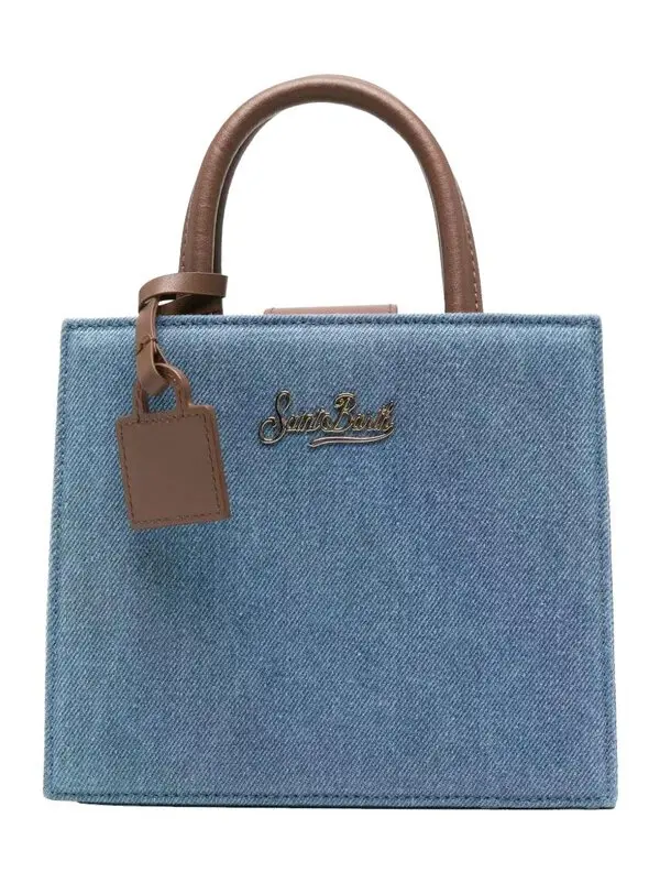 MC2 SAINT BARTH Mini Tote Bag With Logo - Blue