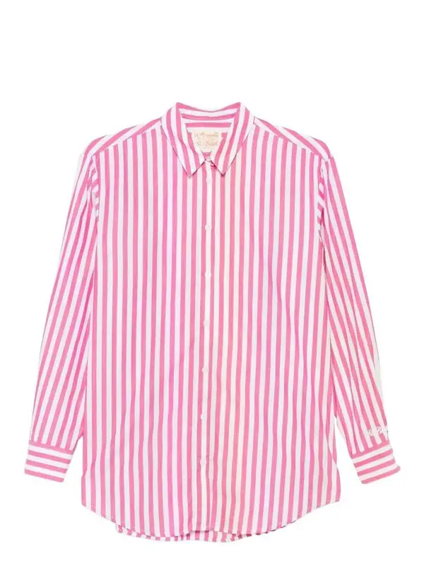 MC2 SAINT BARTH Striped Brigitte Shirt - Pink
