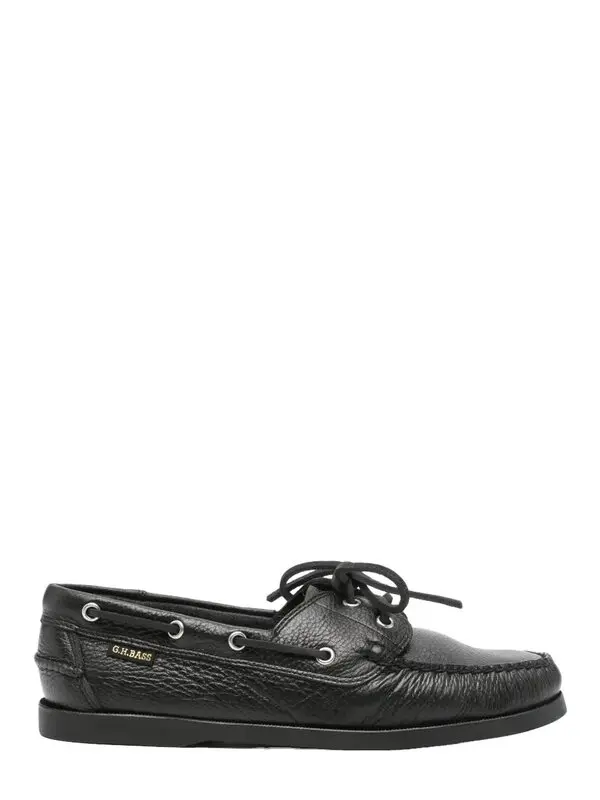 G.H.BASS Jetty Ii 2-eye Leather Boat Shoes - Black