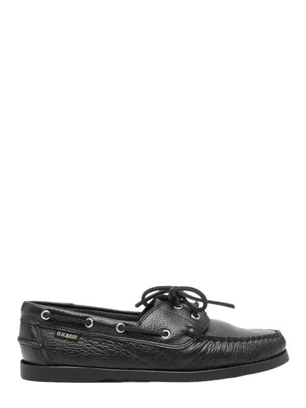 G.H.BASS Jetty Ii 2-eye Leather Boat Shoes - Black
