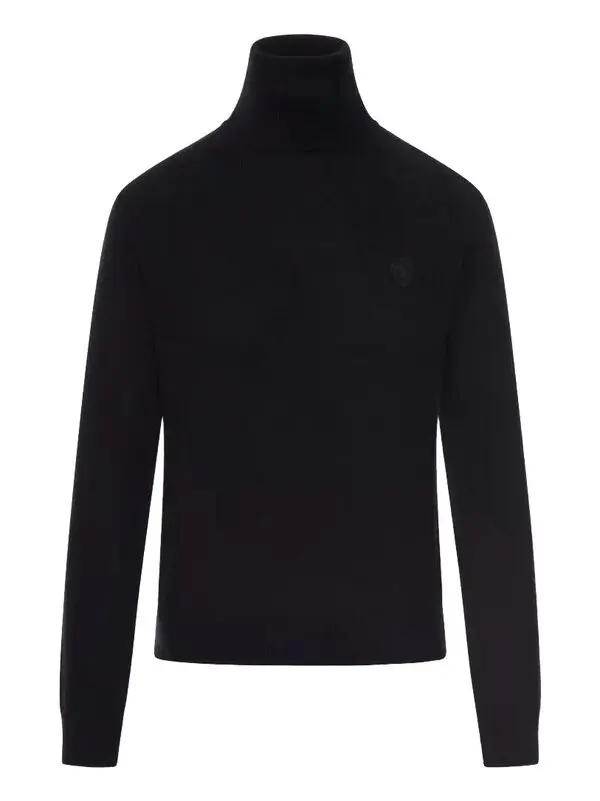Gucci Embroidered Turtleneck Sweater - Black