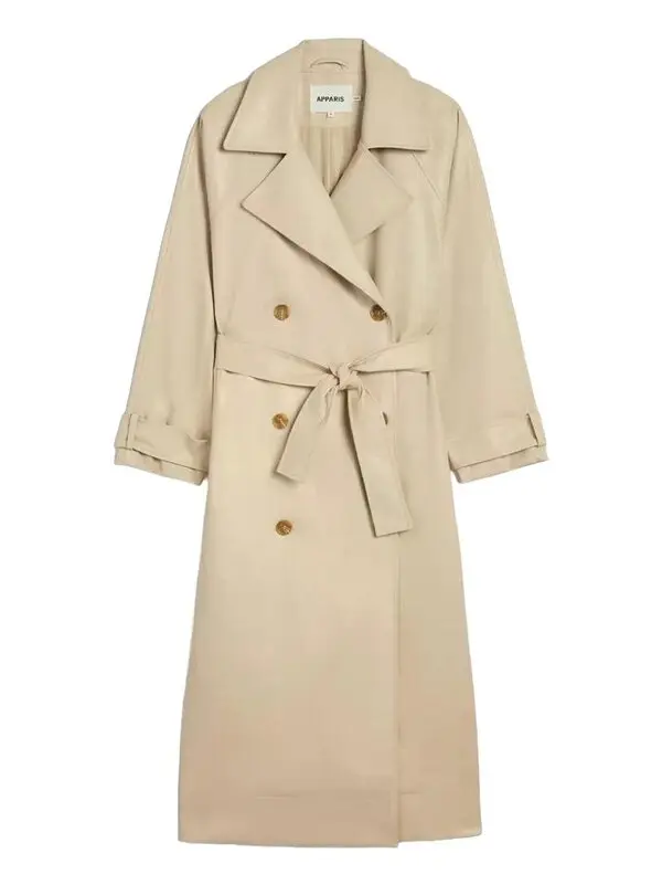Apparis Lana Double-breasted Trench Coat - Neutrals