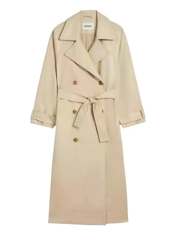 Apparis Lana Double-breasted Trench Coat - Neutrals