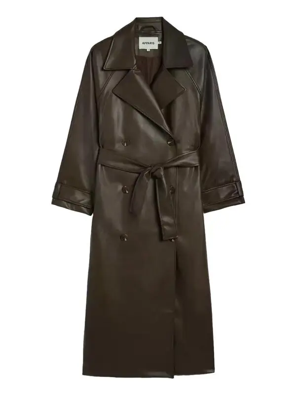 Apparis Lana Belted Trench Coat - Brown