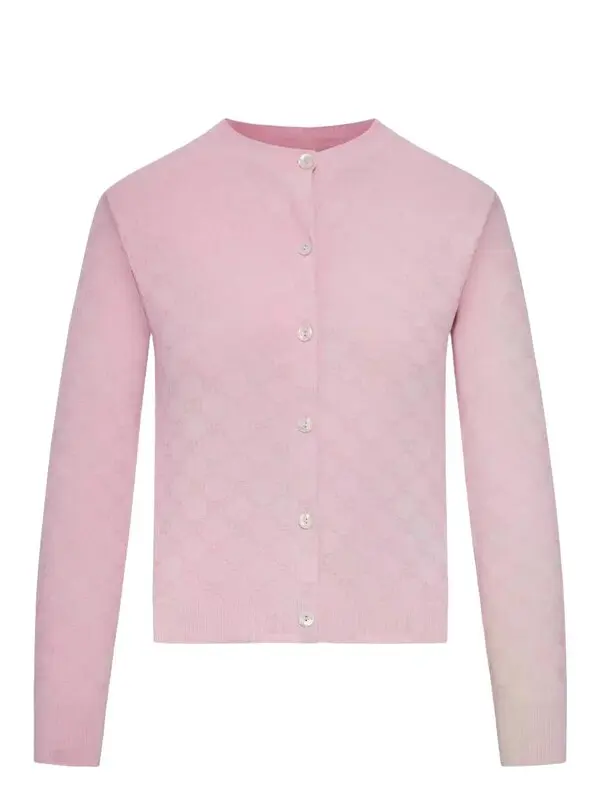 Gucci Gg Jacquard Cardigan - Pink