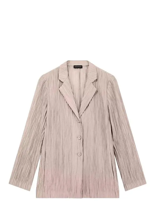 Emporio Armani Single-breasted Pleated Blazer - Neutrals