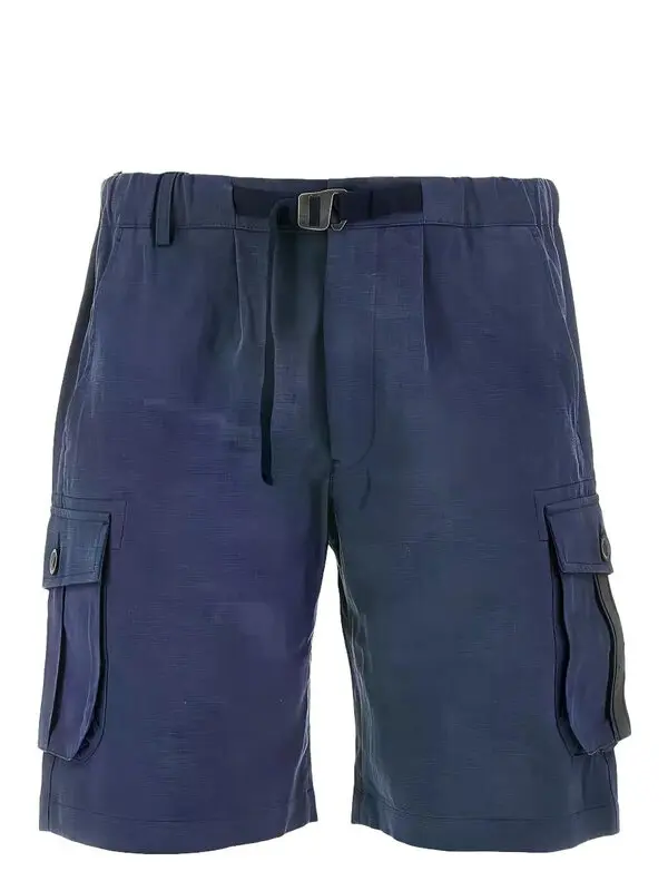 Sease Buckle Bermuda Shorts - Blue