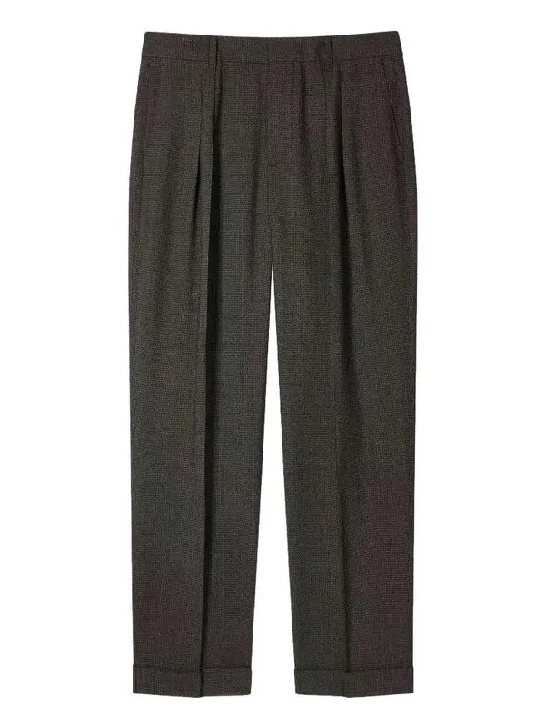 Paul Smith Pleated Cuffed Trousers - Brown