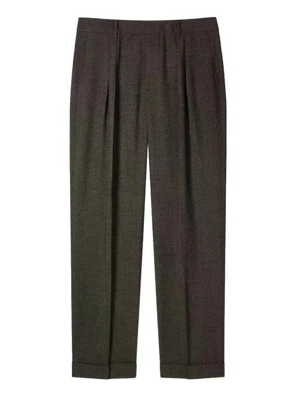 Paul Smith Pleated Cuffed Trousers - Brown