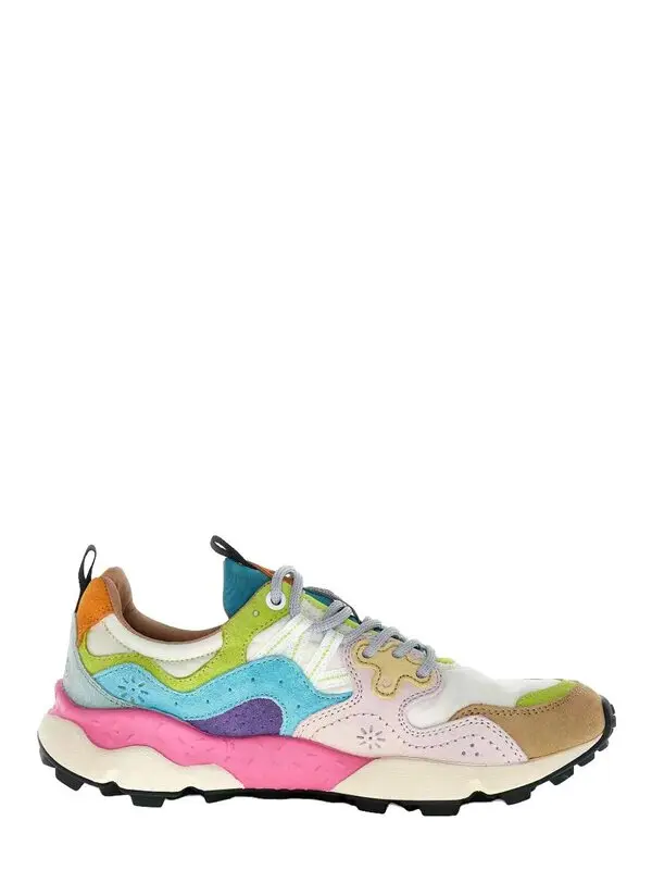 FLOWER MOUNTAIN Nubuck Leather Sneakers - Neutrals