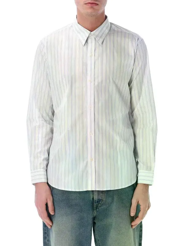 MFPEN Striped Pattern Shirt - White