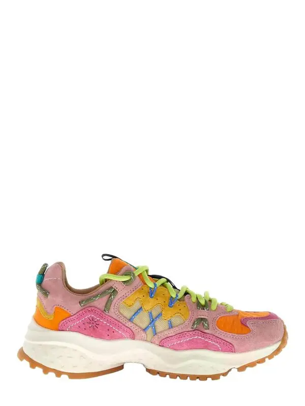 FLOWER MOUNTAIN Nubuck Leather Sneakers - Pink