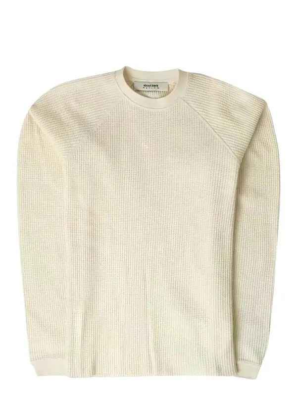 ABOUT:BLANK Waffle Long-sleeve Sweater - Neutrals
