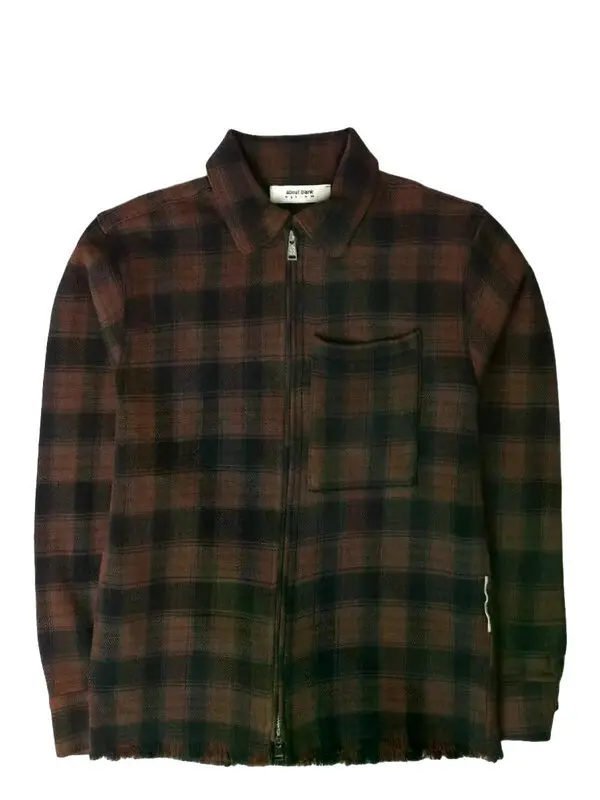 ABOUT:BLANK Plaid Zipped Shirt - Brown