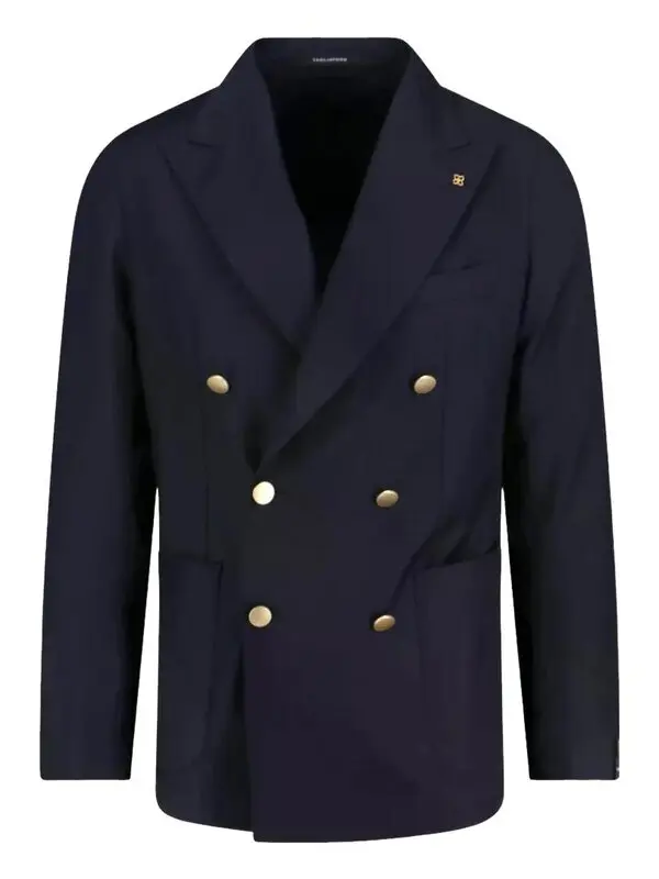 Tagliatore Double-breasted Wool Blazer - Blue