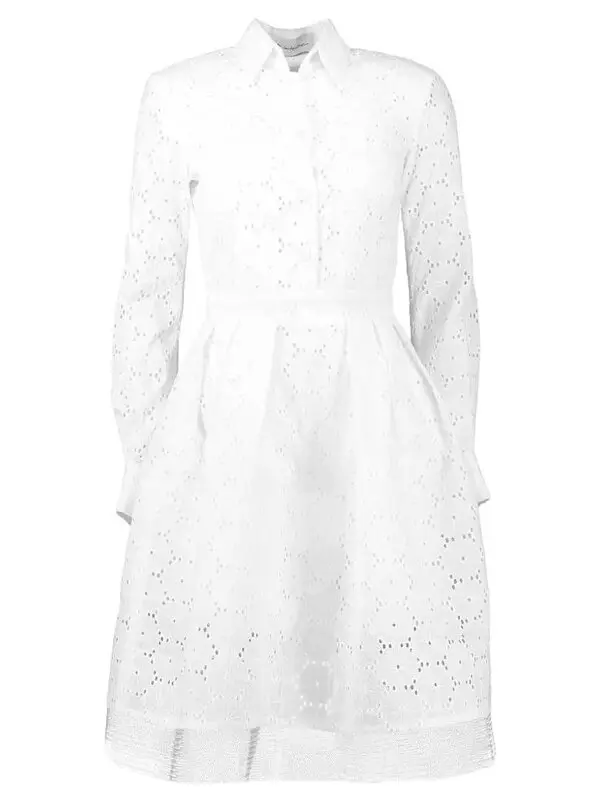 GRETA CONSTANTINE Eyelet Tadolet Dress - White