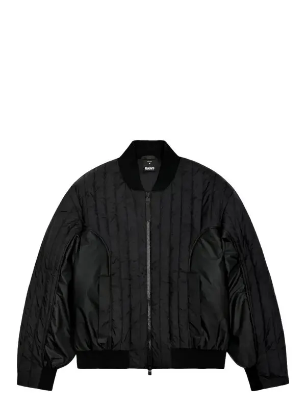 Rains Quilted Bomber Jacket - Black