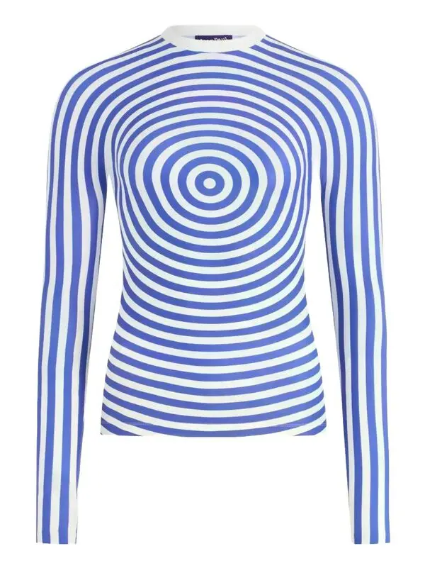 JEAN PAUL GAULTIER Target Crewneck Top - Blue