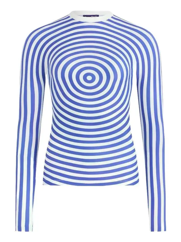 JEAN PAUL GAULTIER Target Crewneck Top - Blue
