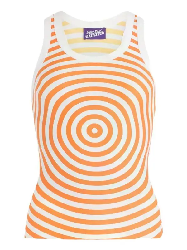 JEAN PAUL GAULTIER Target Tank Top - Orange