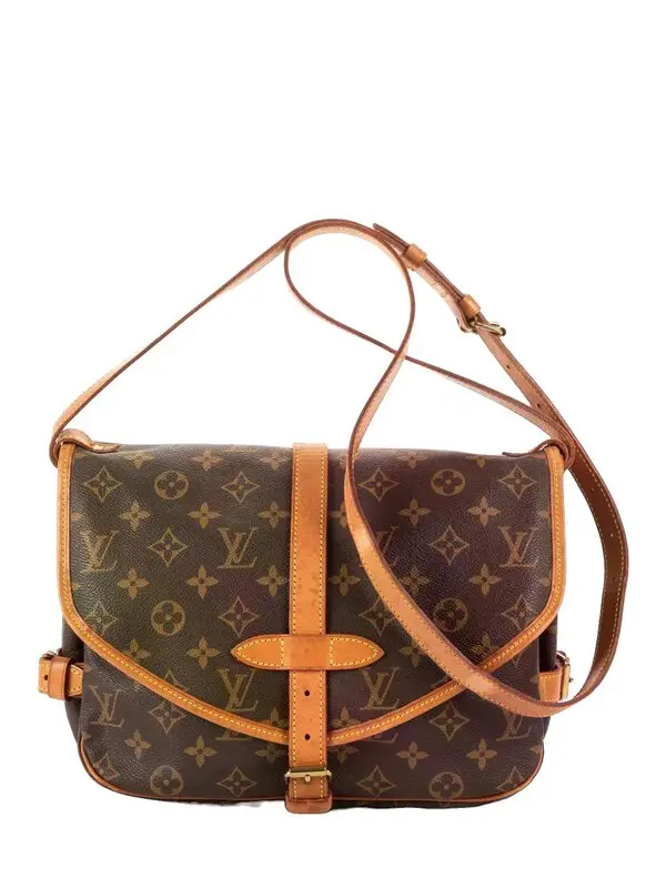 LOUIS VUITTON Saumur Monogram Crossbody Bag - Brown