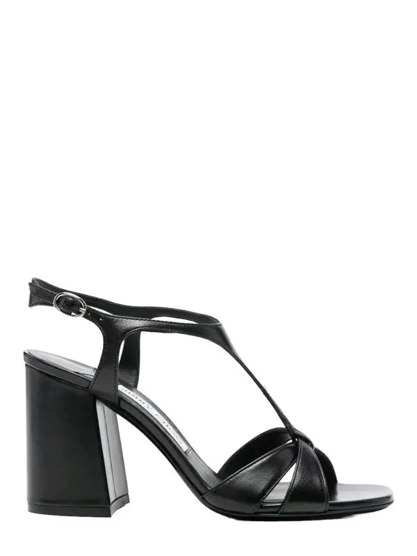 JIMMY CHOO Kesia T-bar Leather Sandals - Black