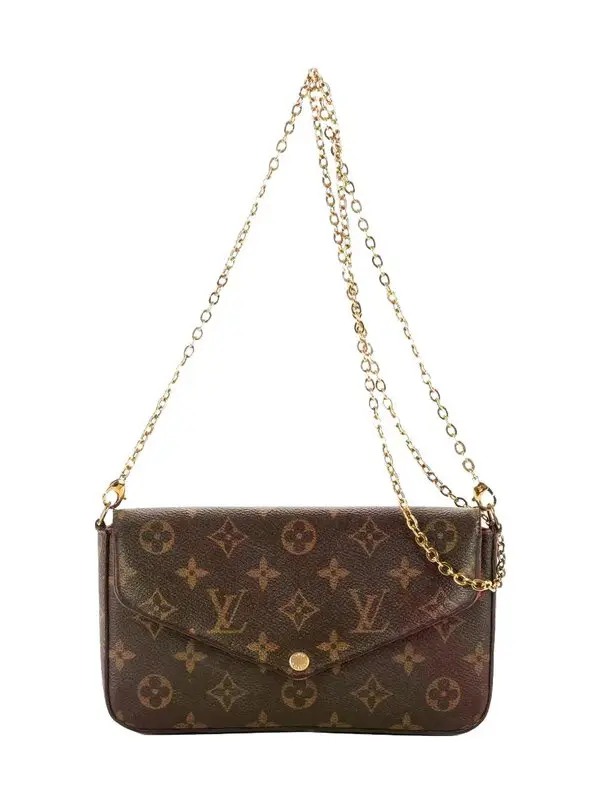 LOUIS VUITTON Felicie Chain-strap Crossbody Bag - Brown