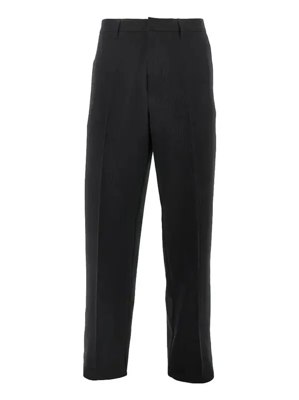 Emporio Armani Belt-loop Trousers - Black
