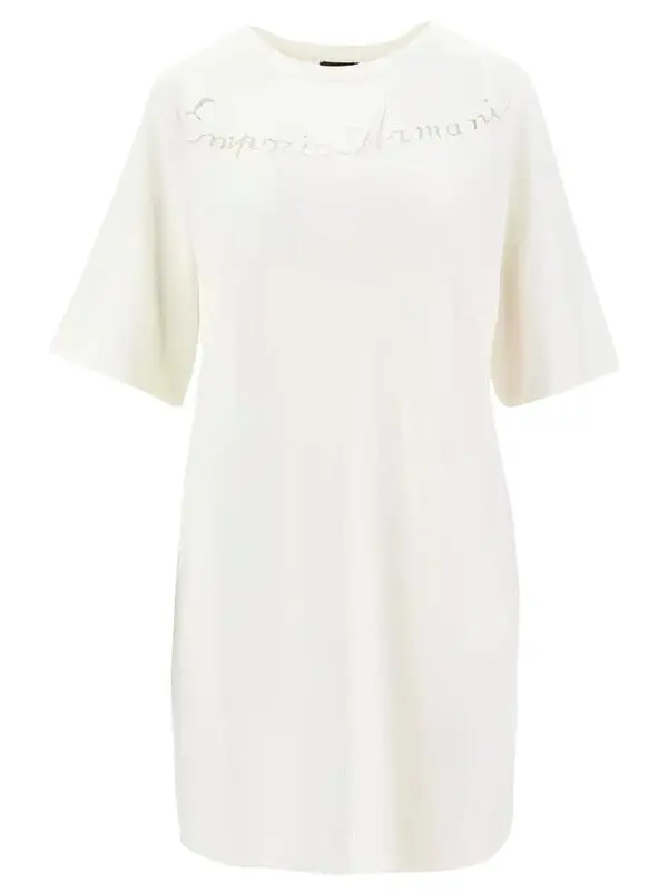 Emporio Armani Round Neck Dress - Neutrals