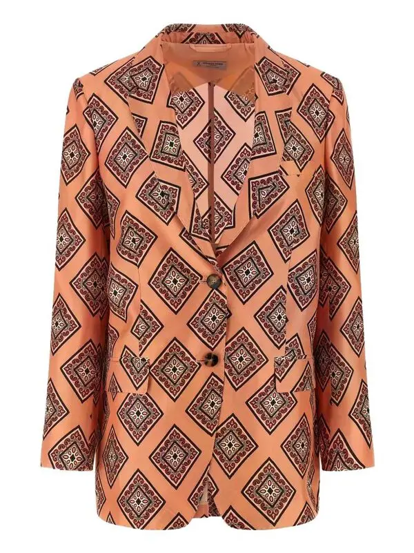 Alberto Biani Patterned Blazer - Orange