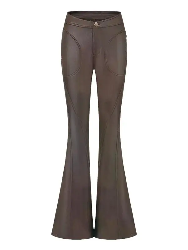 OUDE WAAG Flared Trousers - Brown