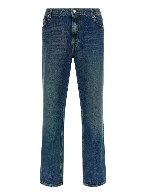 DEPARTMENT 5 Stonewashed Jeans With Logo Tag - Blue