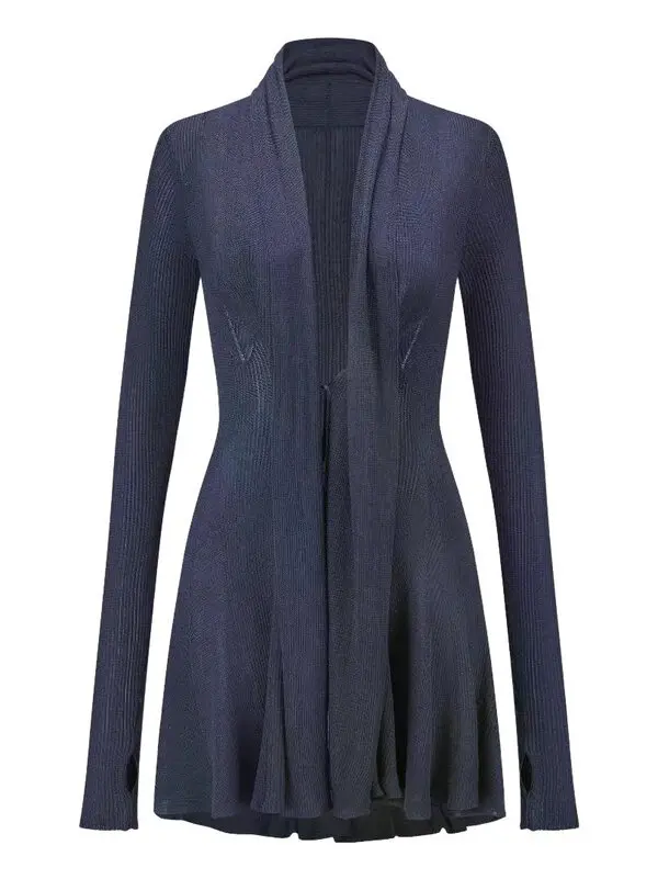 OUDE WAAG Ribbed Cardigan - Blue