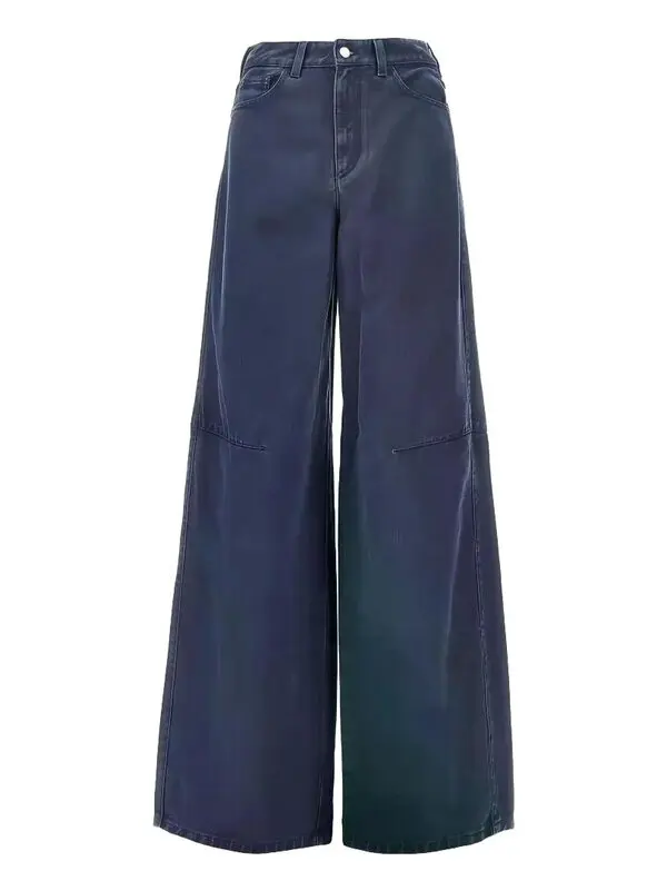 Emporio Armani Belt-loop Wide-leg Jeans - Blue