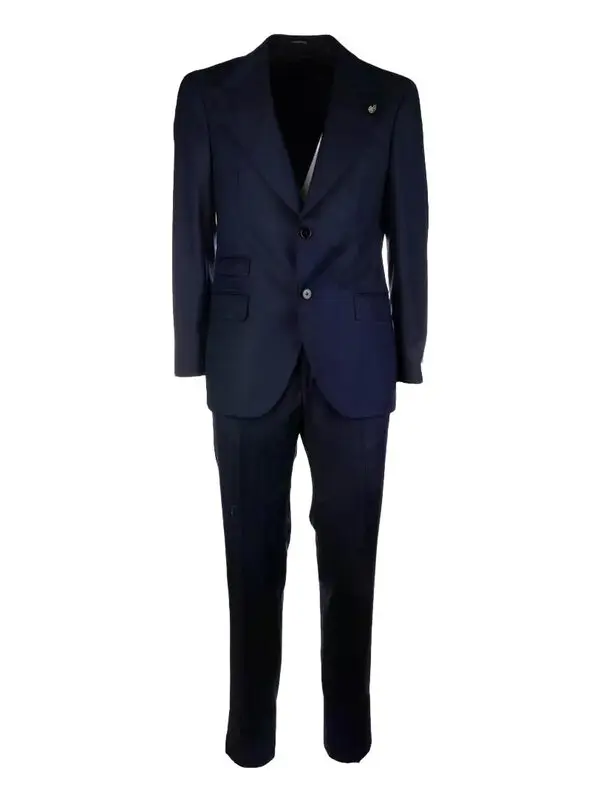 GABRIELE PASINI Single-breasted Two-piece Wool Suit - Blue